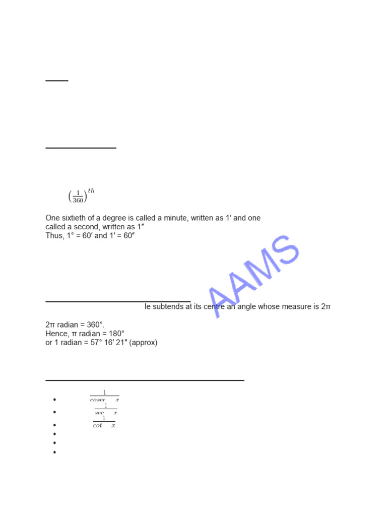 Trigonometric Functions and Identities | PDF | Trigonometric Functions ...