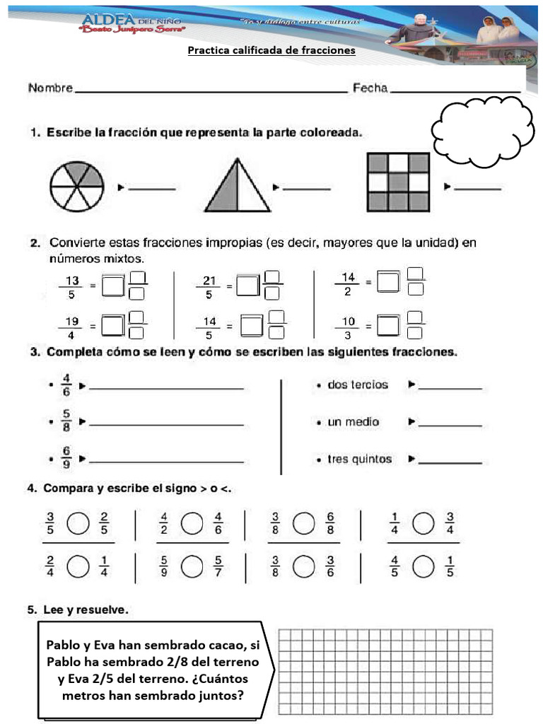 Examen de Fracciones A 3 | PDF