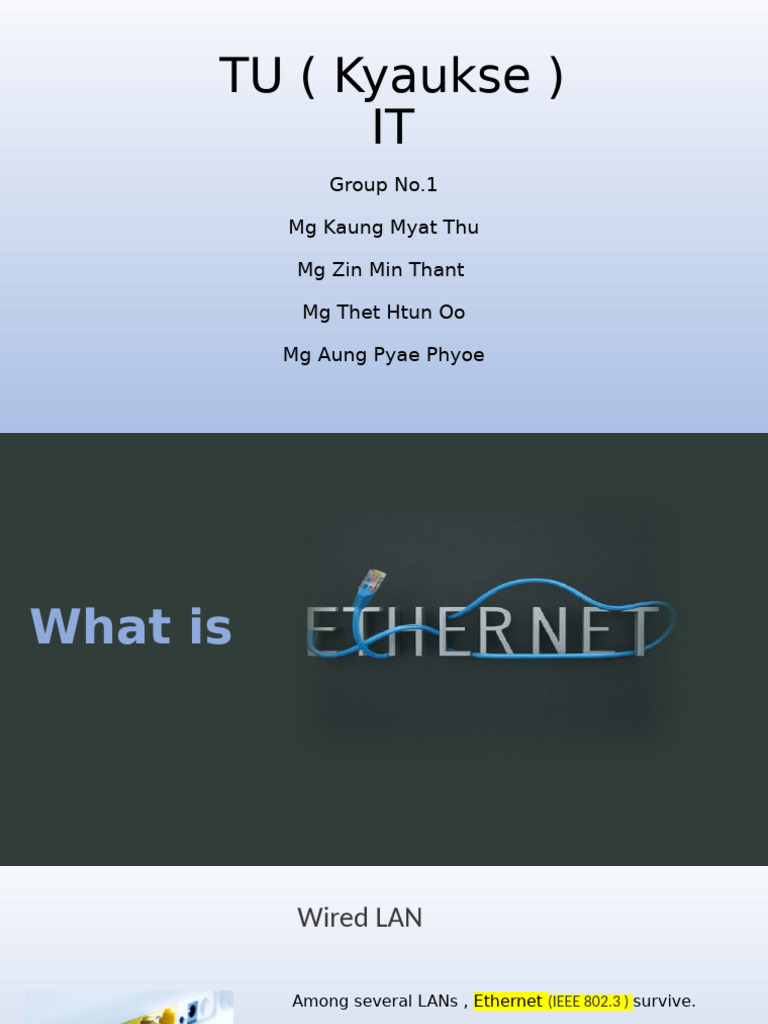 Understanding Wired LAN and Ethernet | PDF | Ethernet | Networking ...