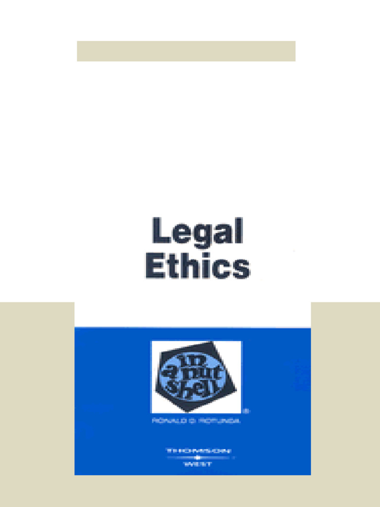 Legal Ethics in A Nutshell | PDF