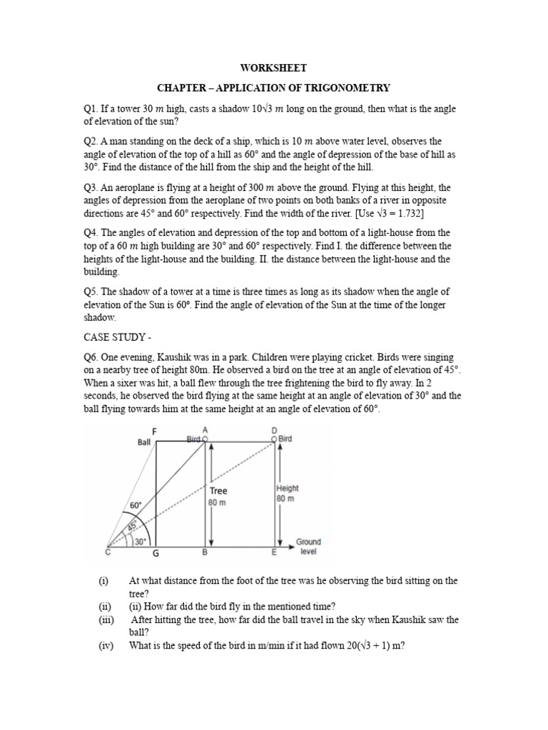 Applicationof Trigonometry | PDF | Air Traffic Control | Aviation