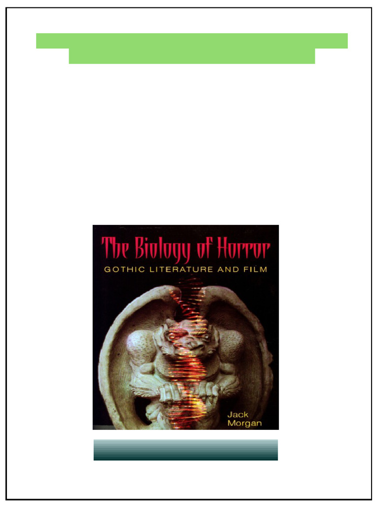 The Biology of Horror Gothic Literature and Film 1st Edition Jack ...