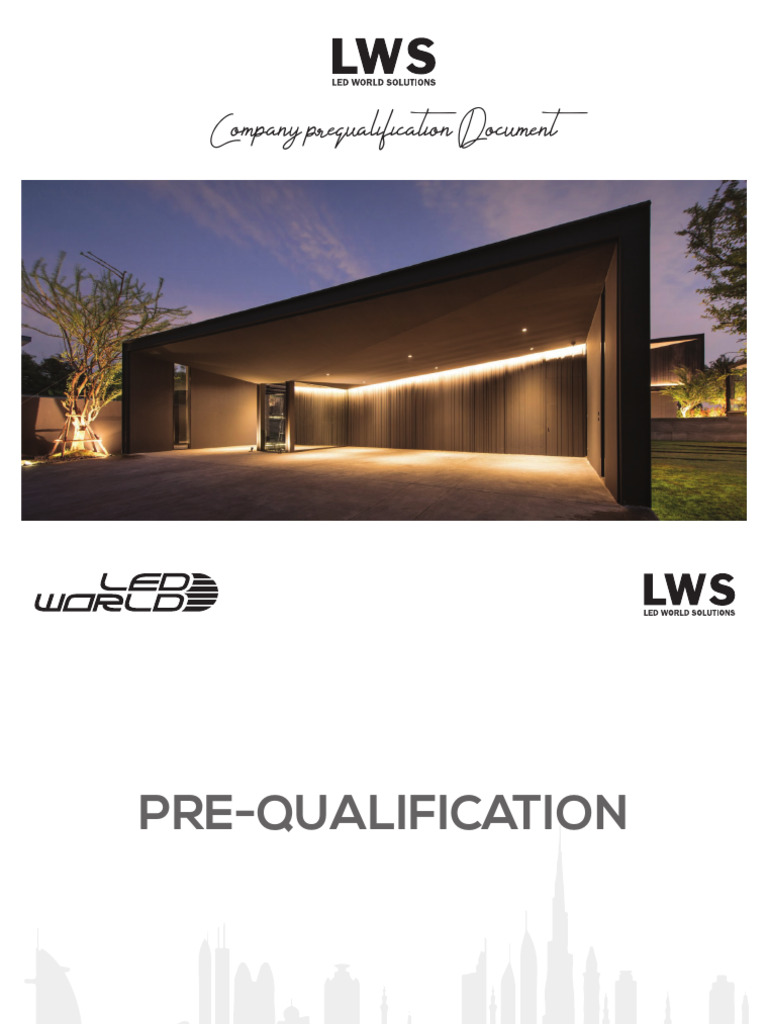 Lws Pre Qualification Document 2021 | PDF | Dubai | Lighting