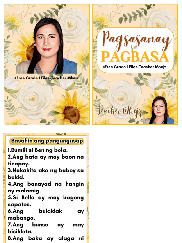 PAGSASANAY SA PAGBASA BOOKLET_Free Grade 1 Files-Teacher Mhejz | PDF
