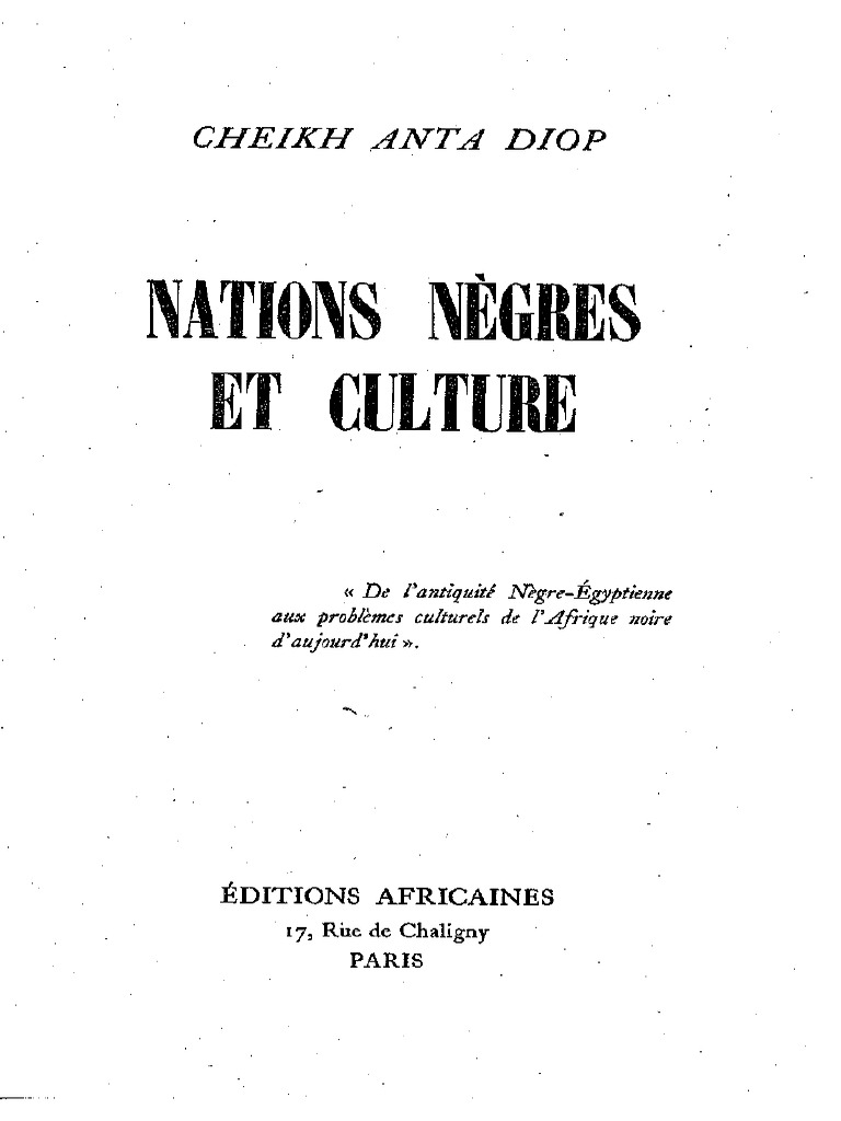 Cheikh Anta | PDF