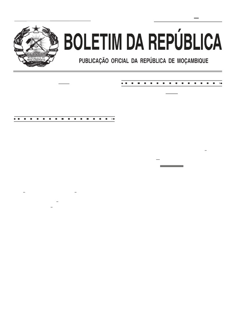 Aviso sobre Publicação no Boletim da República | PDF | Balancete
