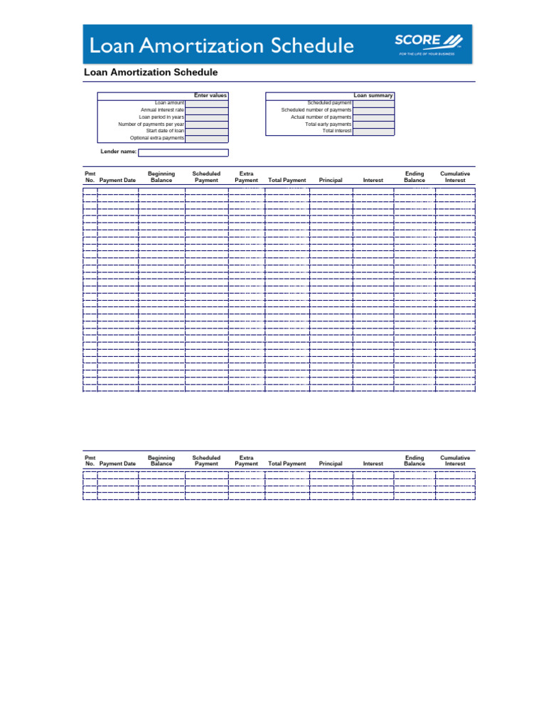 Loan Amortization Schedule 1 | PDF | Loans | Interest