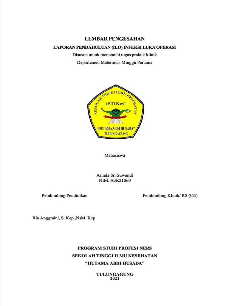 Infeksi Luka Operasi: Penyebab dan Gejala | PDF