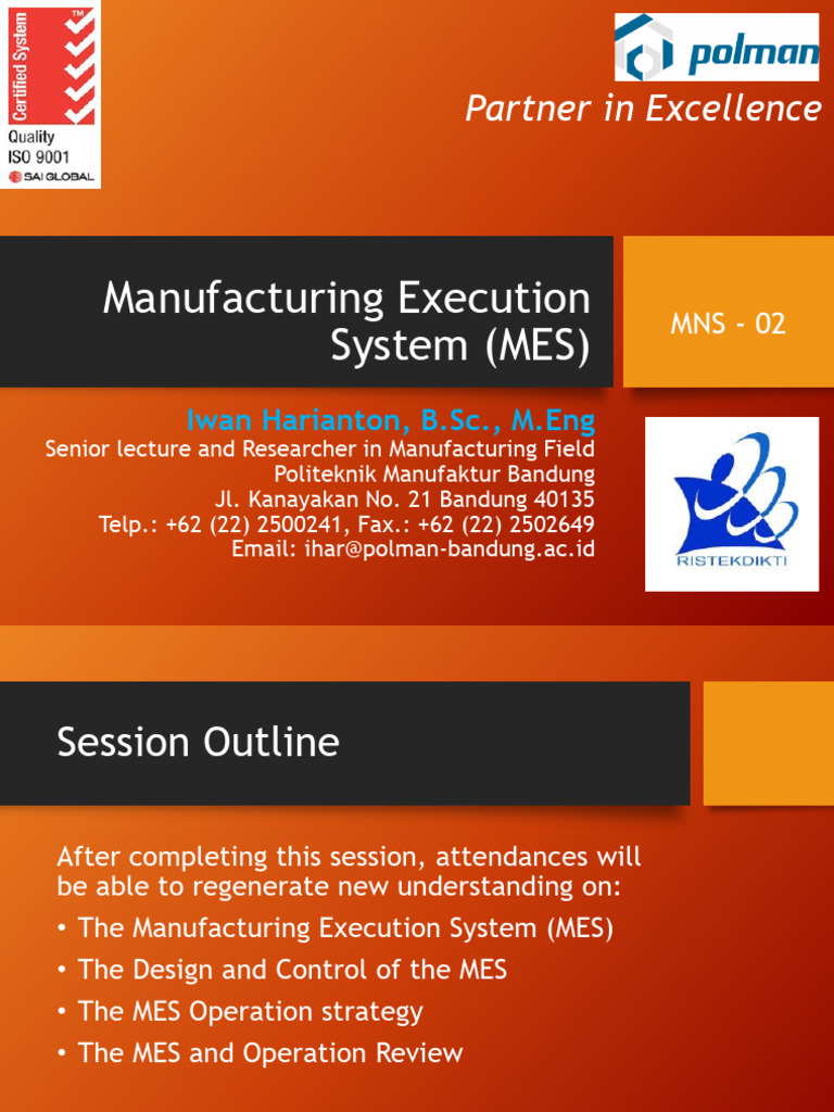 Understanding Manufacturing Execution Systems | PDF | Production And ...