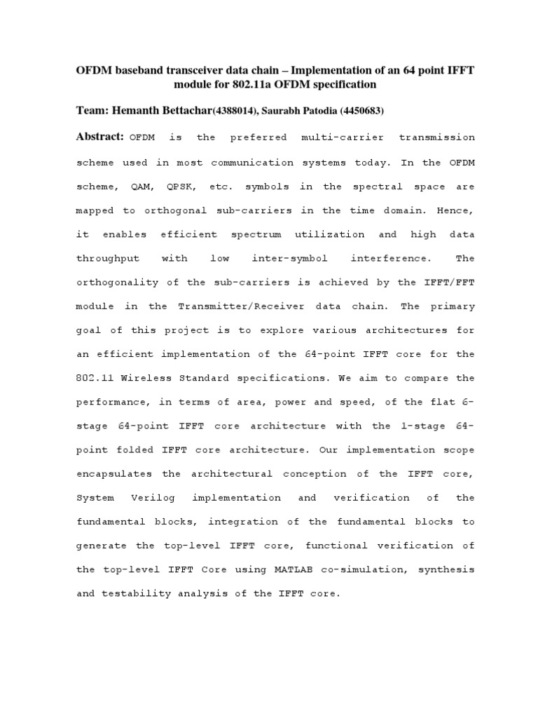 OFDM Transmitter Chain | PDF | Orthogonal Frequency Division ...
