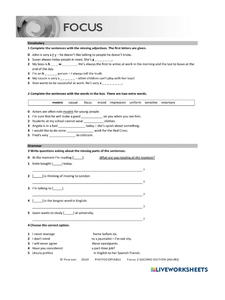 Worksheet 6727587 | PDF