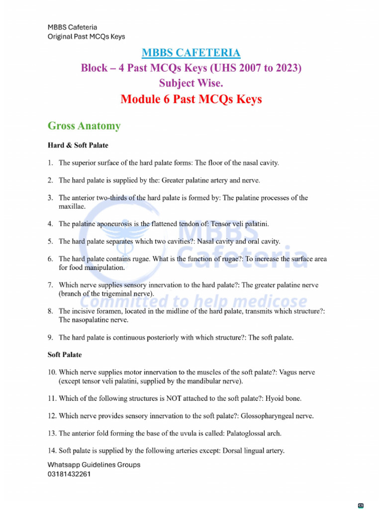 Block 4 Original Past MCQs Keys 2007 To 2024 | PDF