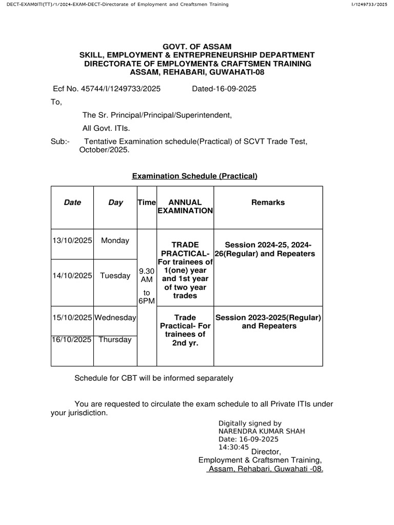 SCVT Practical 2025 | PDF