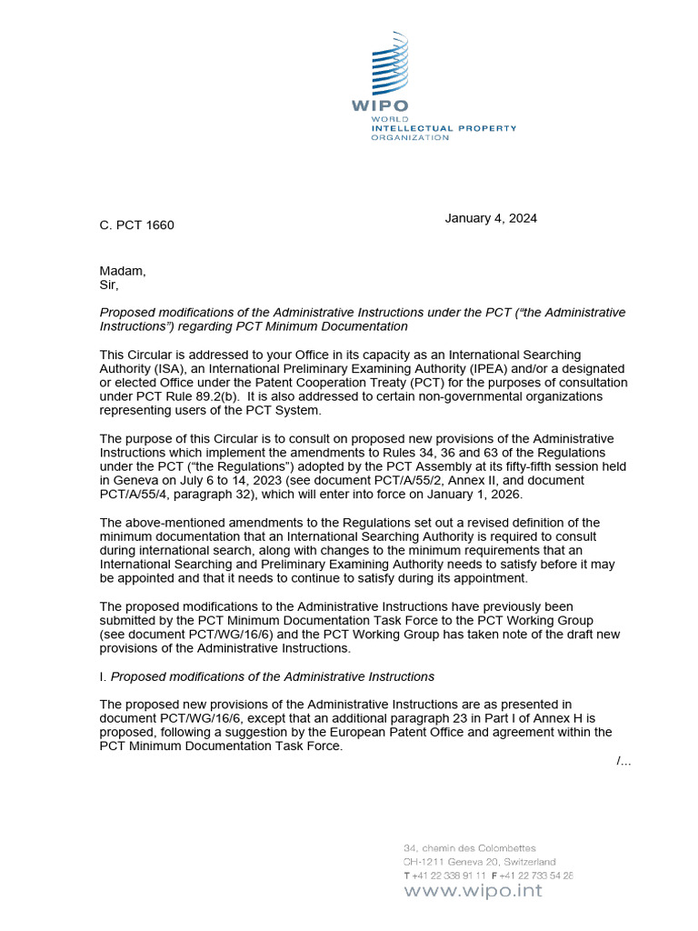 PCT Administrative Instructions Update | PDF | File Format ...