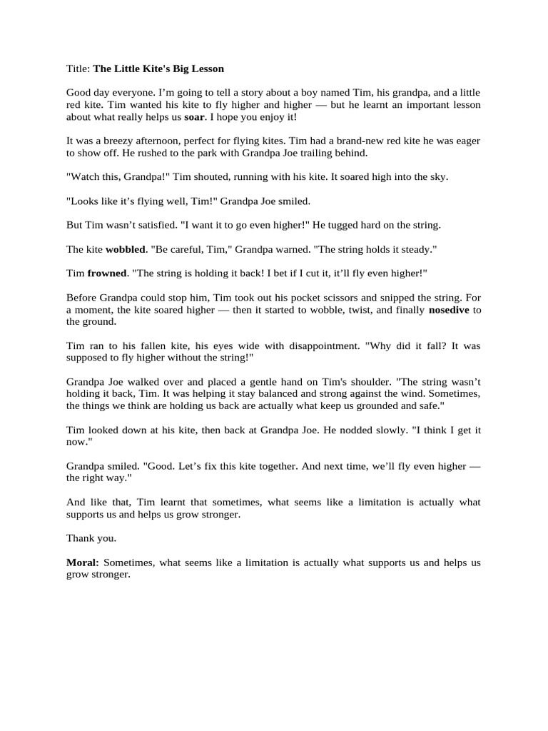 Story Telling Script | PDF