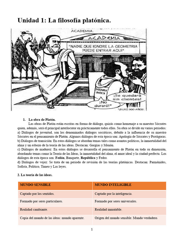 Filosofía Platónica: Ideas y Ética | PDF | Platón | Conocimiento