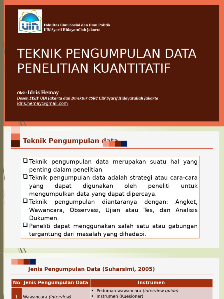 Materi 12 - Teknik Pengumpulan Data | PDF