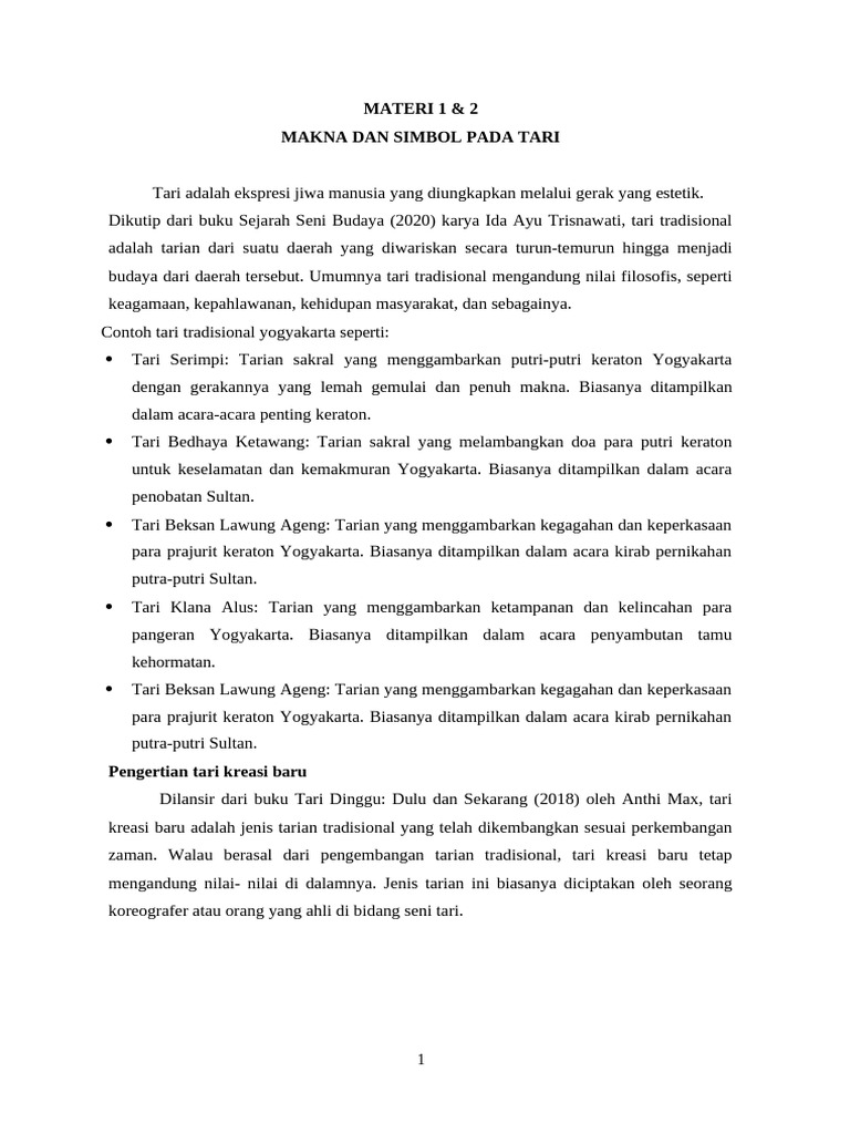 Simbol dan Makna dalam Tari Tradisional | PDF