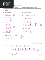 Mathematics Form 2 Revision | PDF | Area | Equations