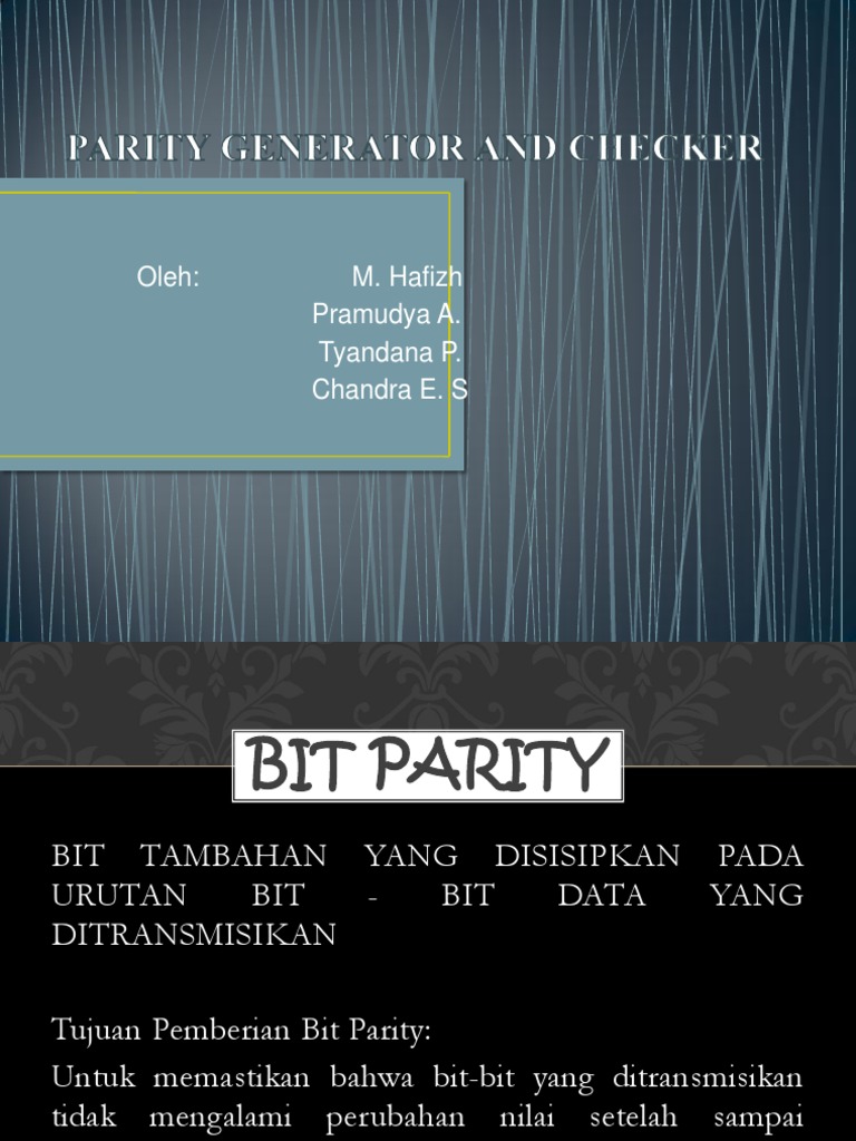 Parity Generator and Checker | PDF