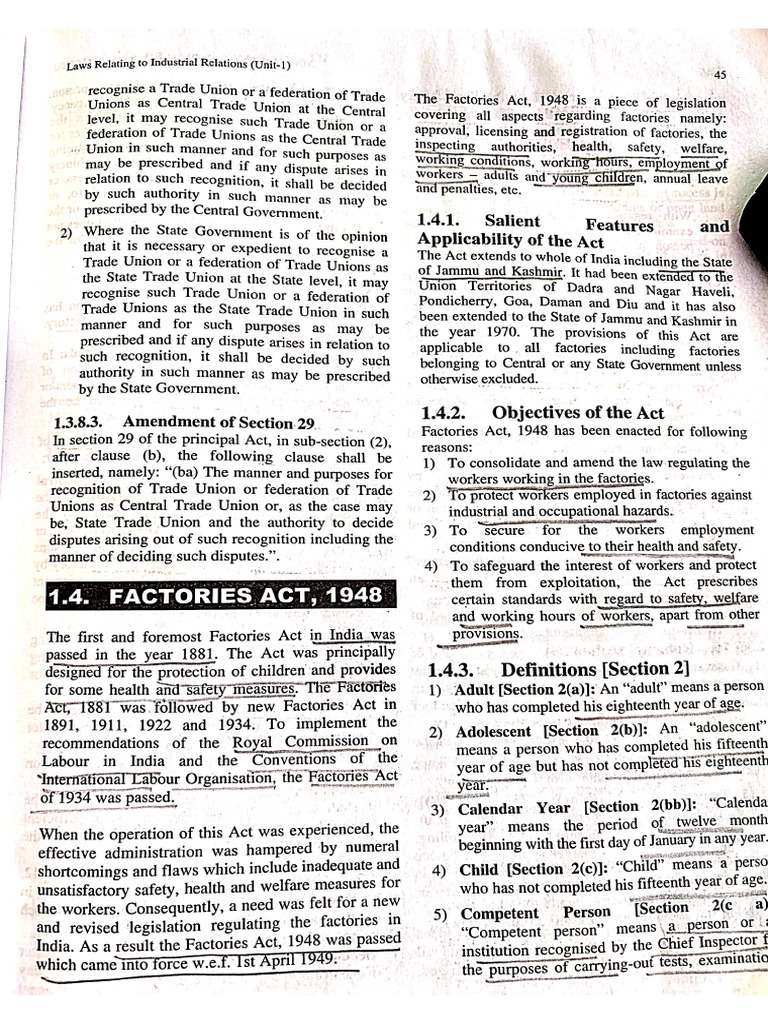 Factories Act | PDF
