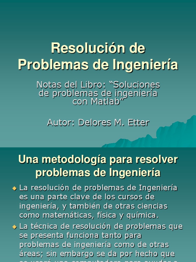 Resolución de Problemas de Ingeniería | PDF | Algoritmos | Ingeniería