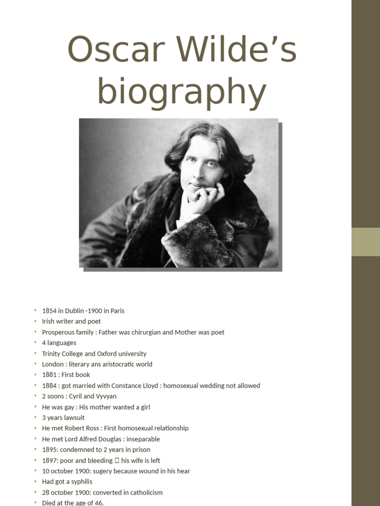 Oscar Wilde's Biography | PDF