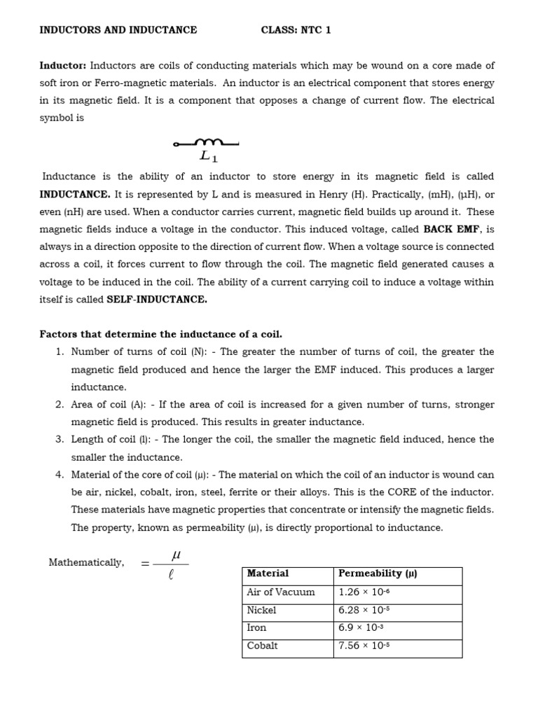 2994_INDUCTORS AND INDUCTANCE | PDF | Inductor | Inductance