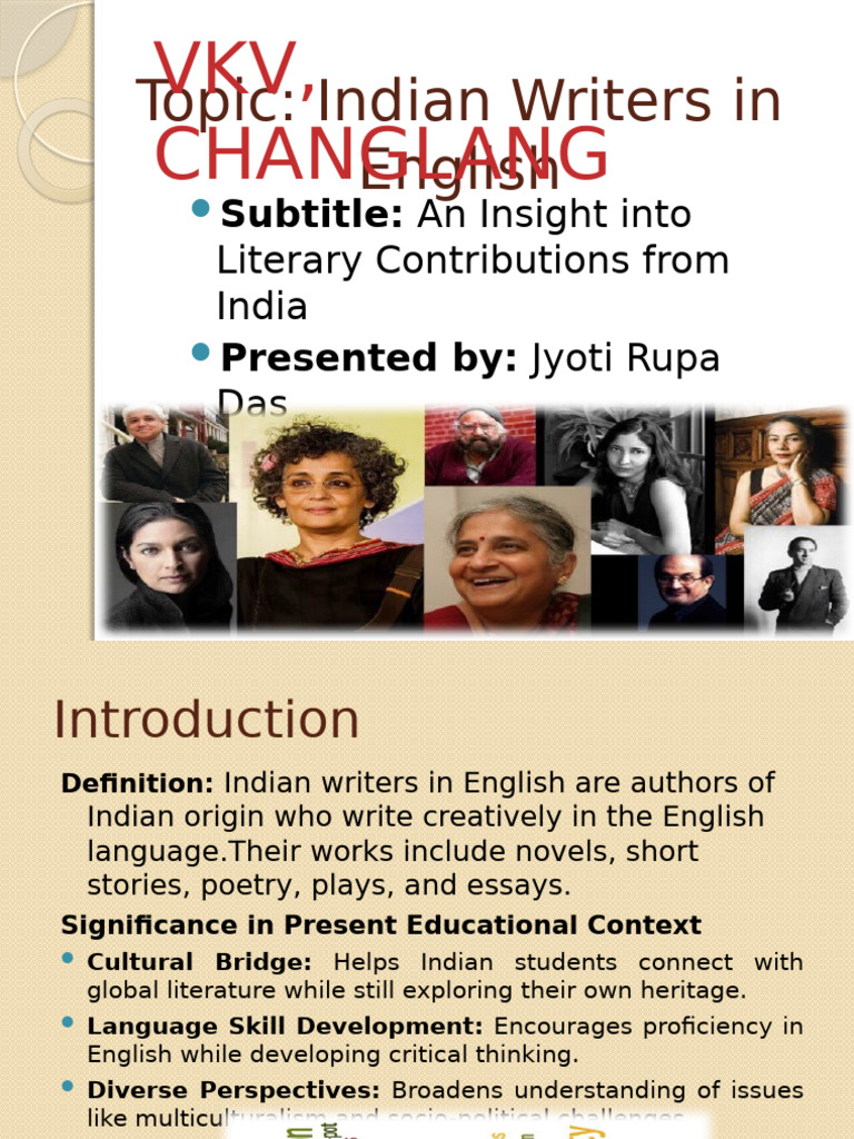 Indian Writers in English Final Ppt-1 | PDF | Love | Poetry