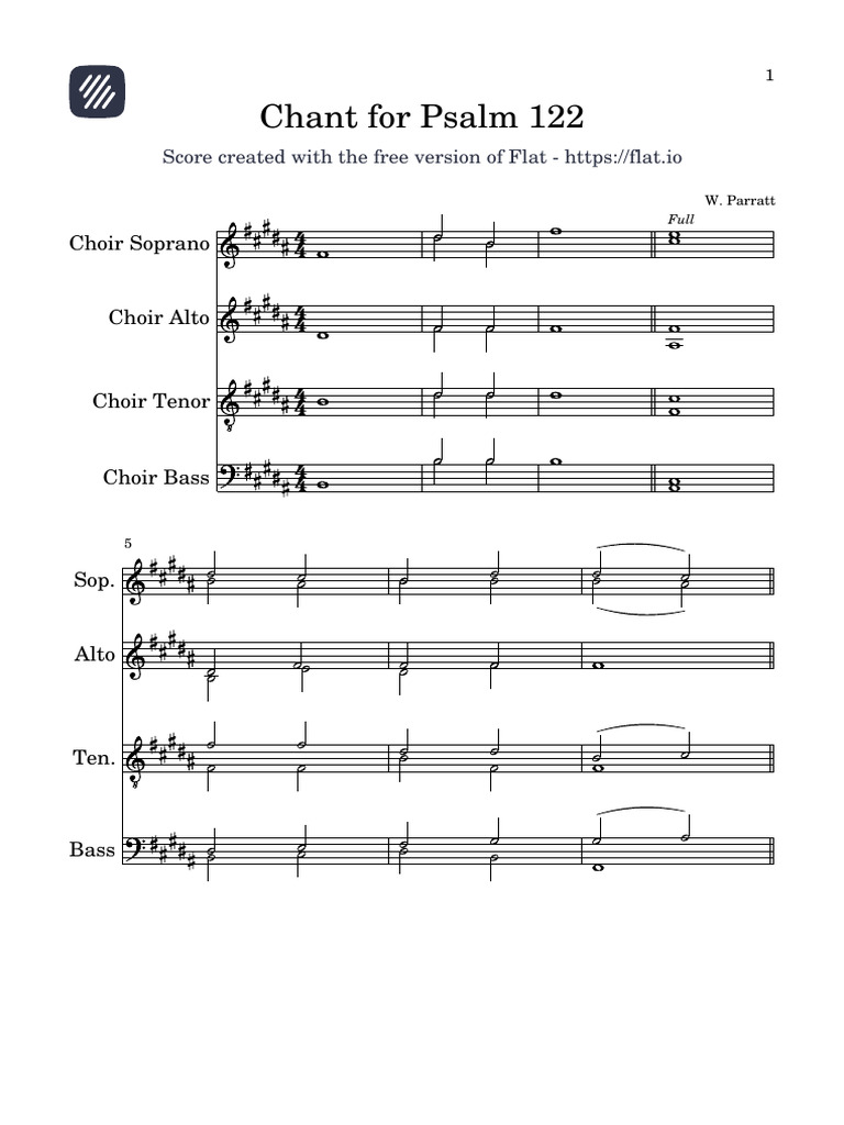 Chant for Psalm 122 (1) | PDF
