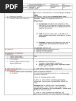 Food Packaging Lesson Plan for TLE-9 | PDF | Packaging And Labeling ...