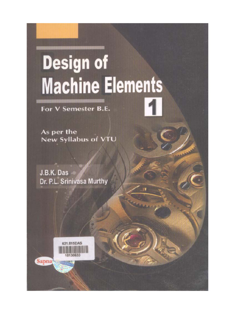 Design of Machine Elements I by Das JBK | PDF
