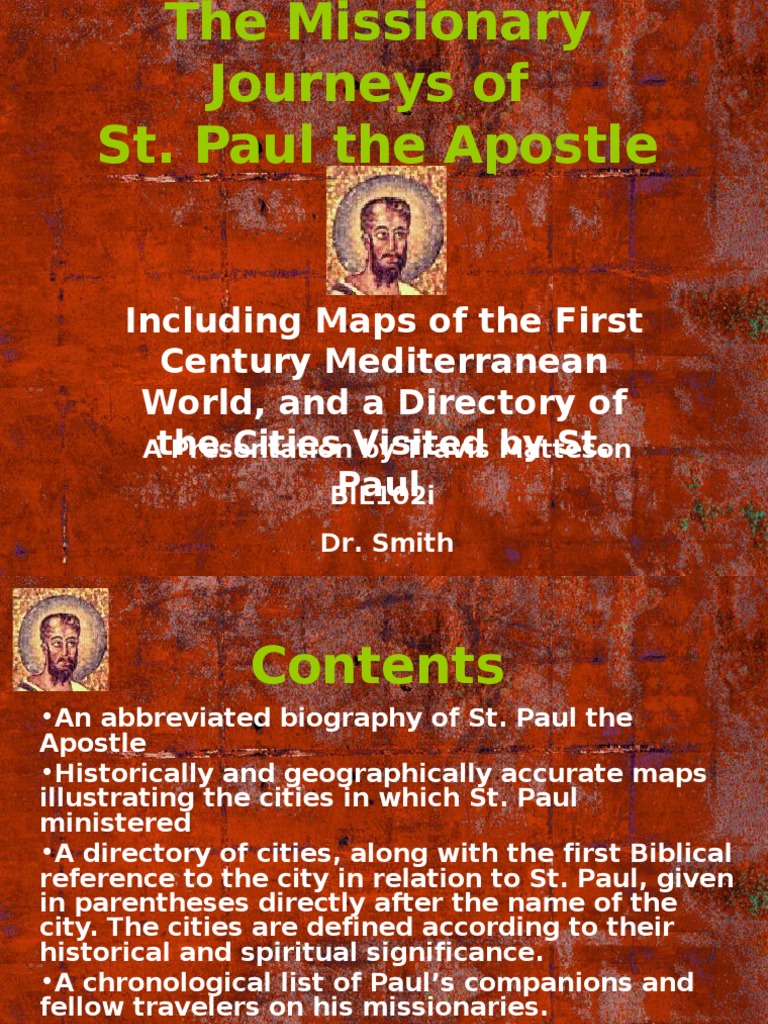 St. Paul's First Missionary Journey | PDF | Paul The Apostle | Acts Of ...