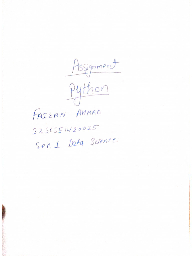 Python Assignment | PDF