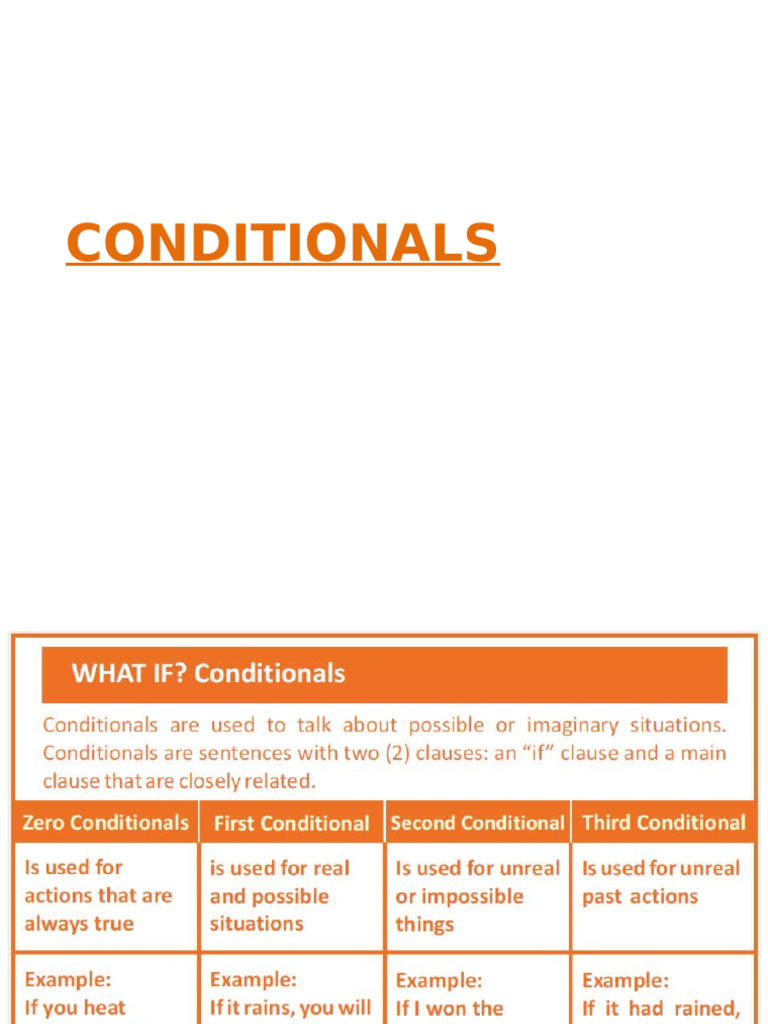 Conditionals | PDF