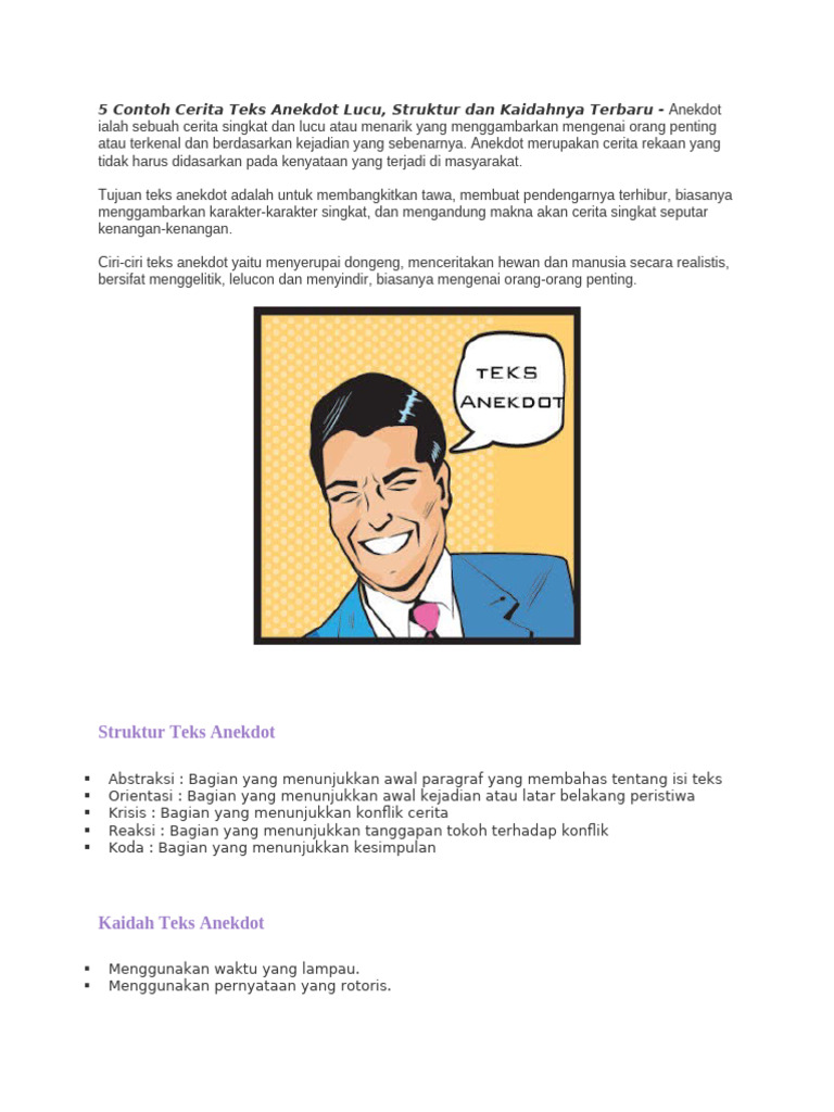 5_Contoh_Cerita_Teks_Anekdot_Lucu | PDF