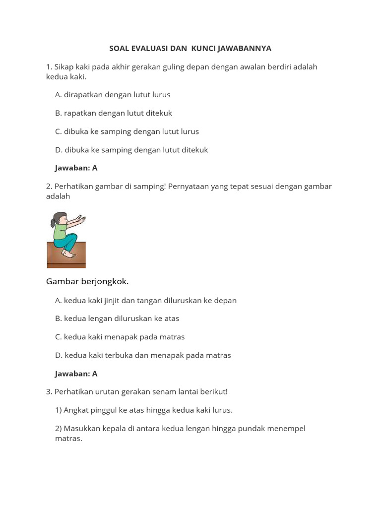 Evaluasi Gerakan Guling Depan dan Lenting | PDF