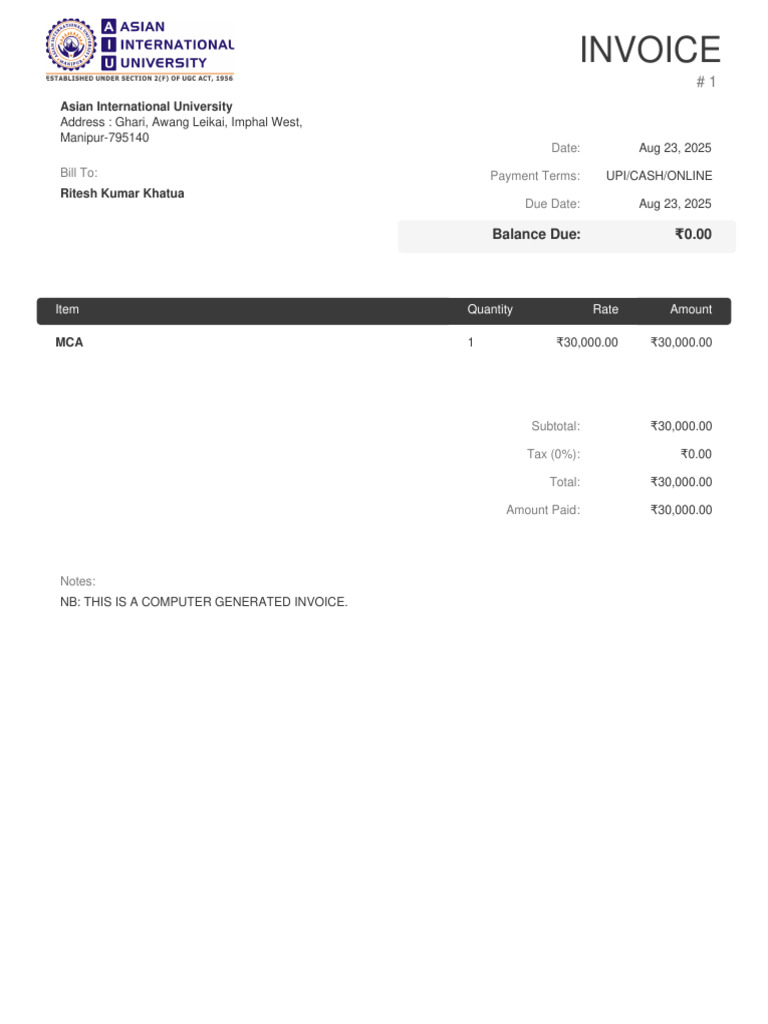 Invoice 1 | PDF