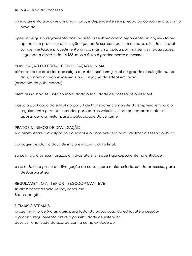 Aula 04 - Fluxo Do Processo | PDF