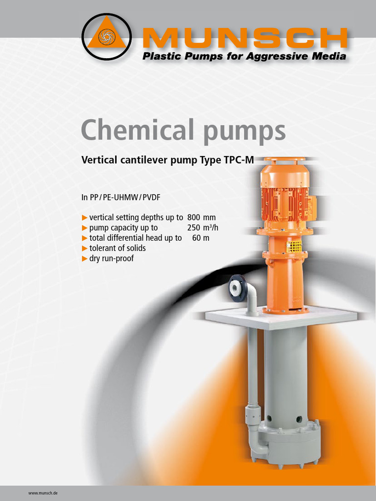TPC-M Vertical Cantilever Pump Overview | PDF | Pump | Pipe (Fluid ...