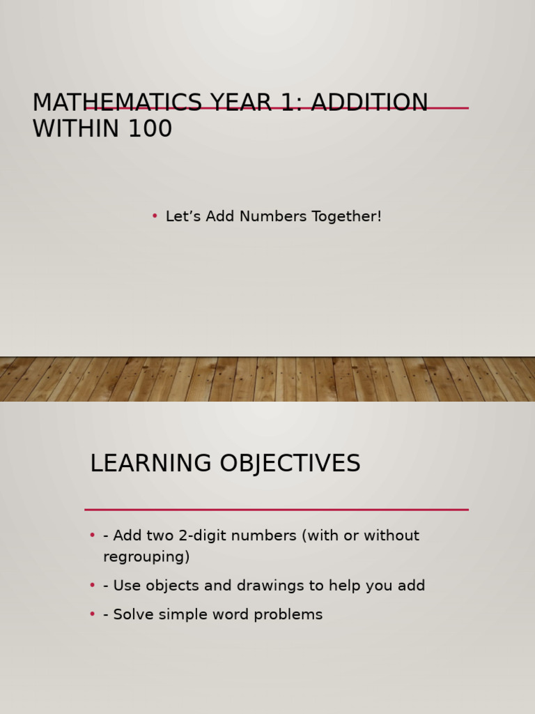 Math Year1 Addition Within100 | PDF