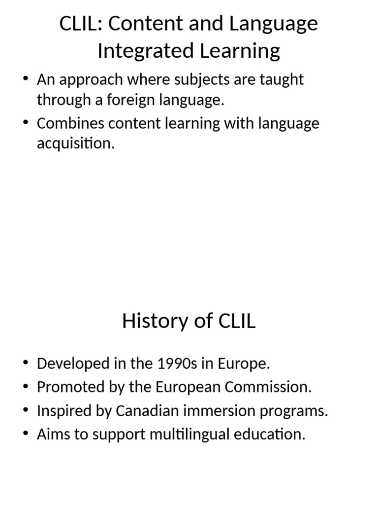 CLIL History Benefits Challenges | PDF