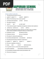 Class XI Physics Sample Question Paper | PDF