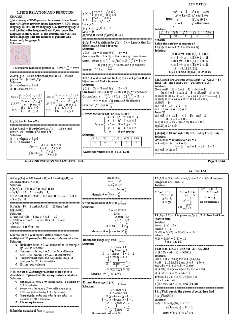 Zeal Study 11them Maths MLM 24f | PDF | Abstract Algebra | Mathematical ...