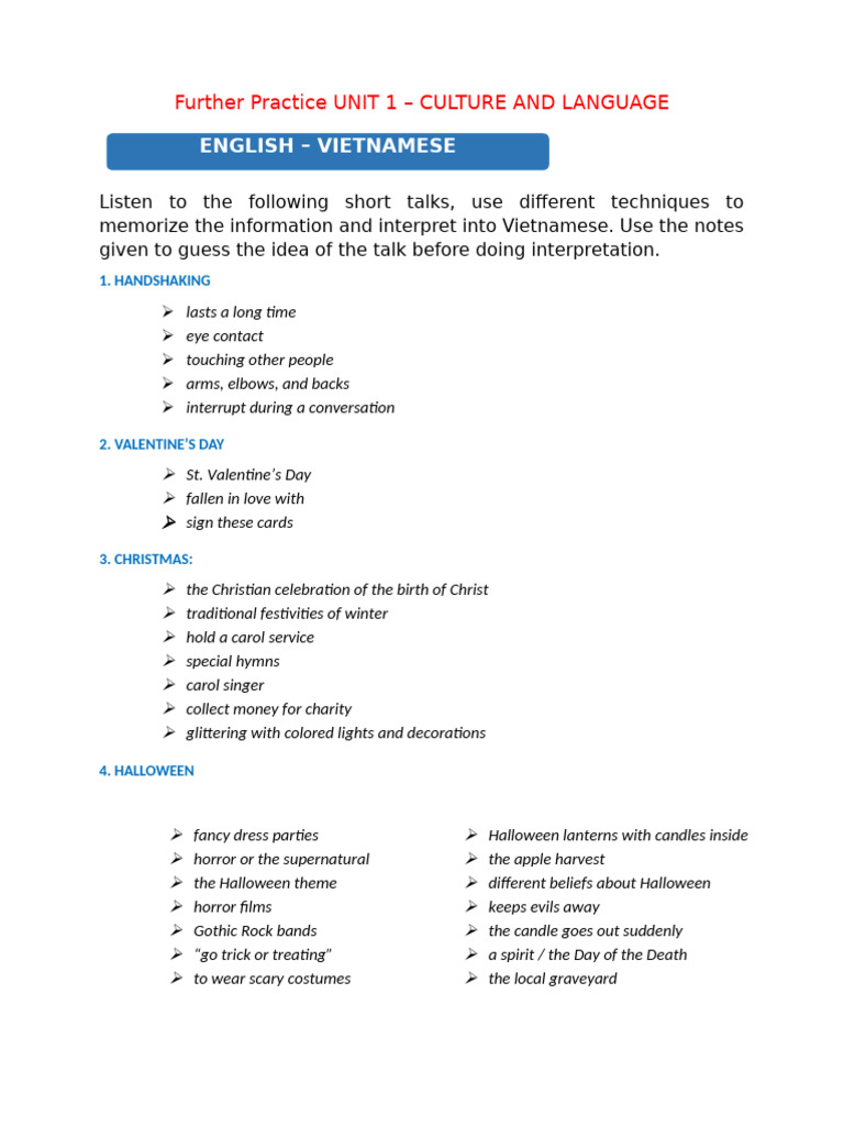 Further Practice Unit 1 | PDF