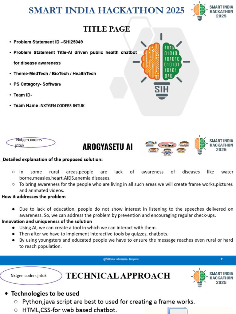SIH2025 IDEA Presentation Format | PDF | Computing | Information Technology