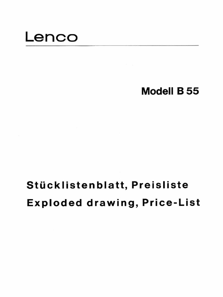 Lenco B55 Parts Exploded | PDF