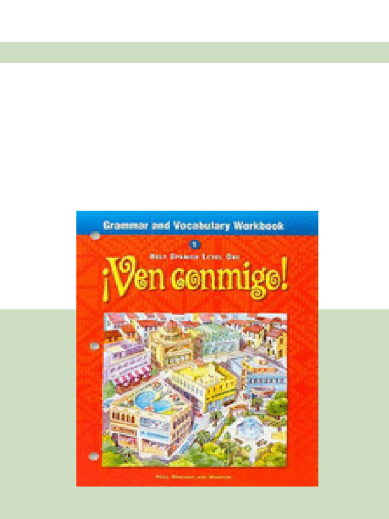 Ven Conmigo Grammar and Vocabulary Level 1 | PDF