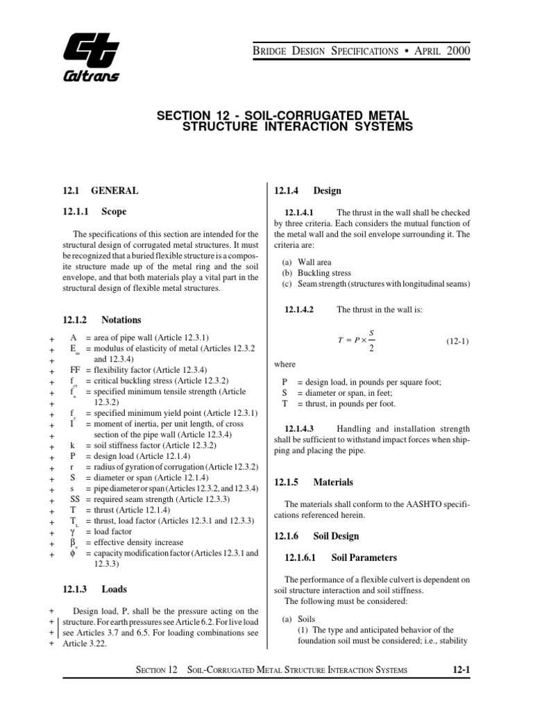 Caltrans Bridge Design Specifications | PDF | Strength Of Materials ...