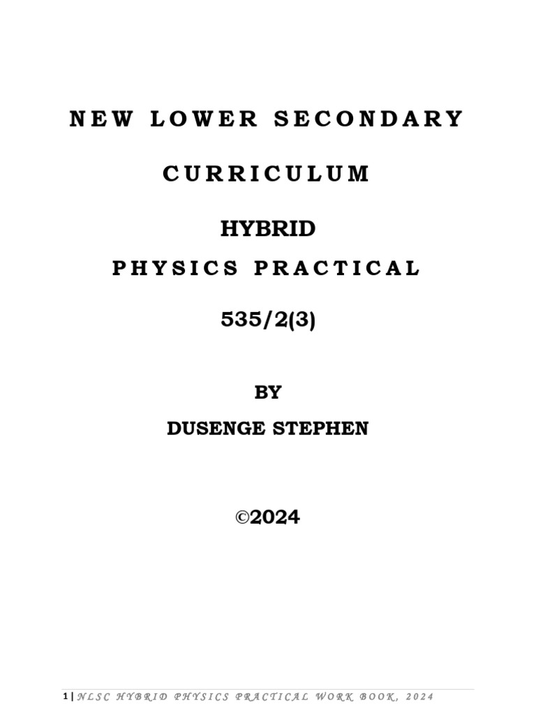 NLSC Hybrid Physics Practical Guide | PDF | Significant Figures | Pendulum
